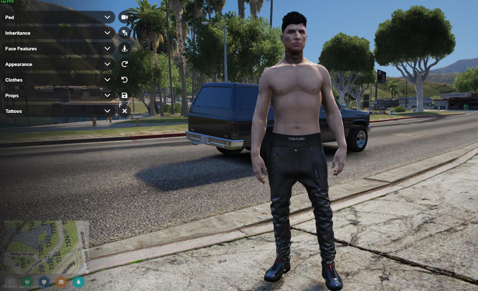 Fivem MP Male Face Replacement Default With Tattoos - Etsy