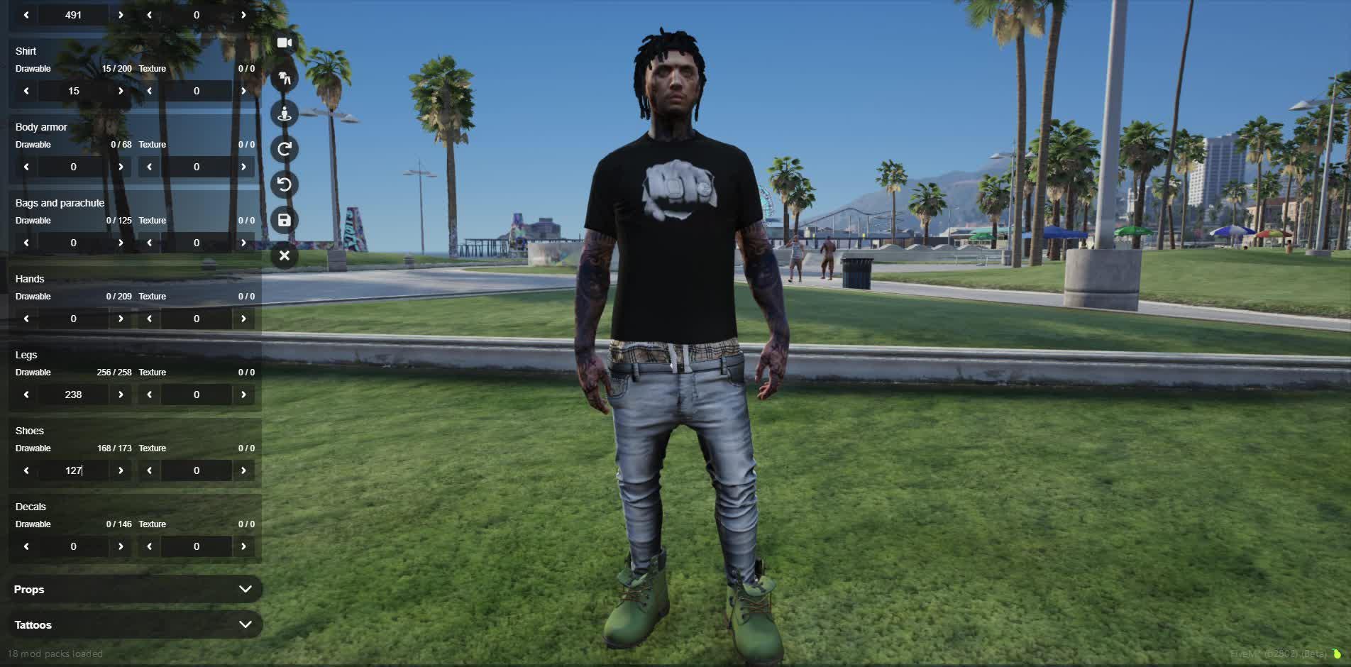 Fivem Clothing Male Unbranded Hair Skin Body Tattoos TOS & Lore ...