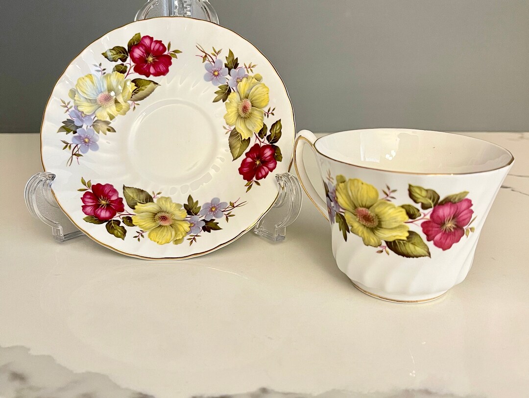 Royal Sutherland 1950s Fine Bone China Teacup and Saucer Made in ...