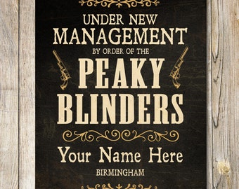 Peaky Blinders Under New Management Retro Vintage Style Metal Sign Man ...