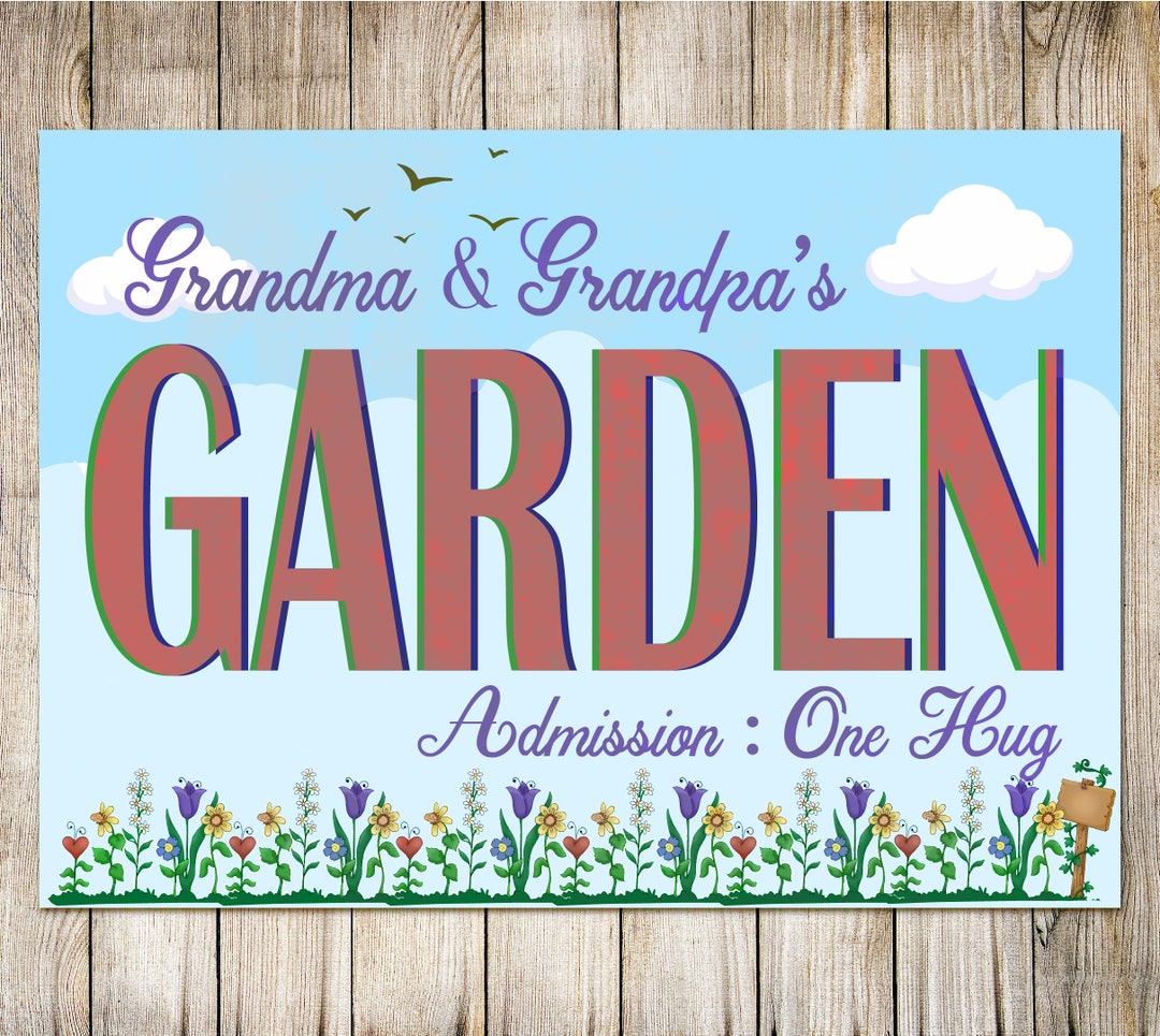 PERSONALISED Family Garden Sign Grandparents Sign, Vegetable Garden ...