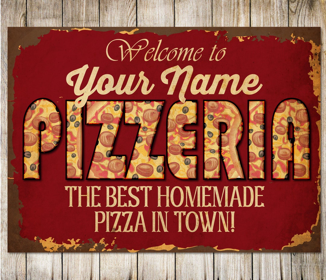 PERSONALISED Pizzeria Kitchen Family Dinner Italian Homemade Pizza Oven ...