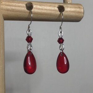 Blood Red Earrings - Etsy