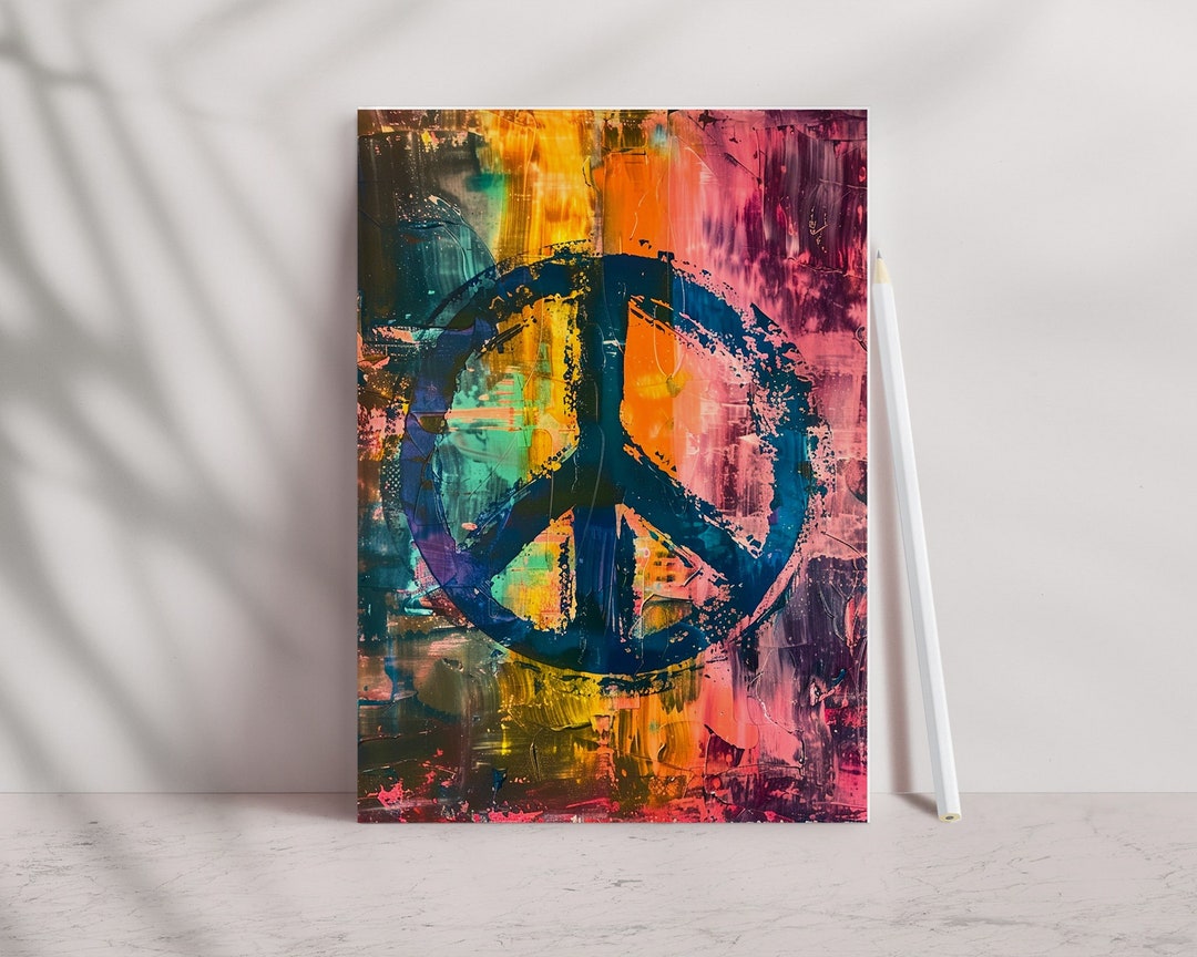 Custom Peace Sign Journal, Personalized Journal, Peace Sign Gift ...