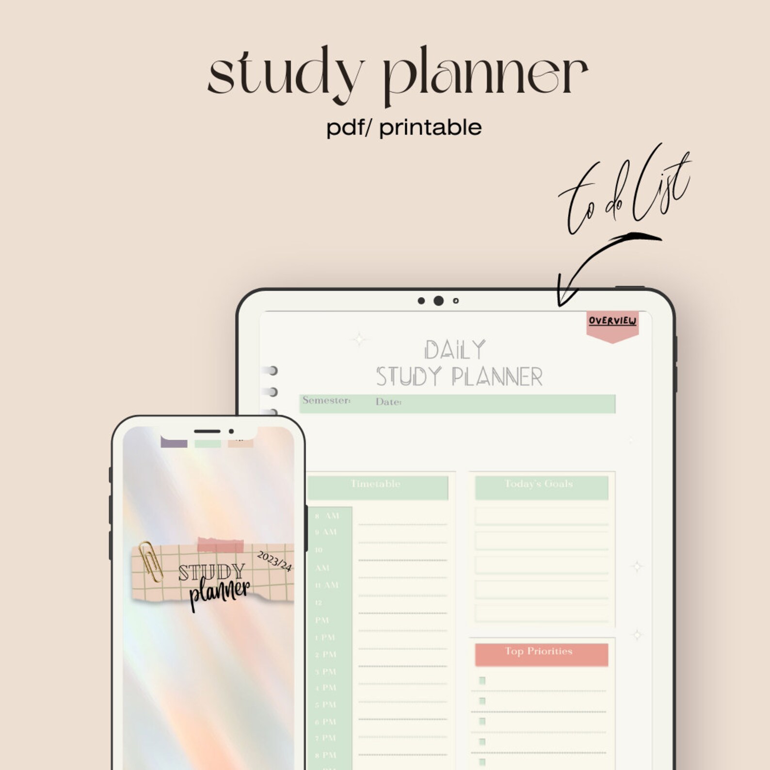 Student Academic Planner, Digital Planner, Student Notebook ...