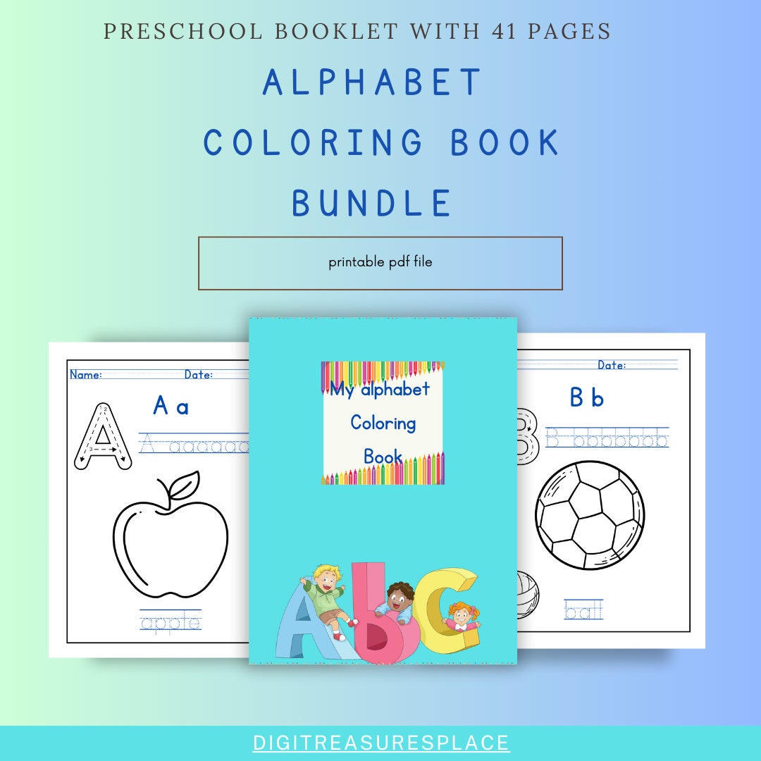 Folleto para colorear preescolar, libro para colorear del alfabeto ...