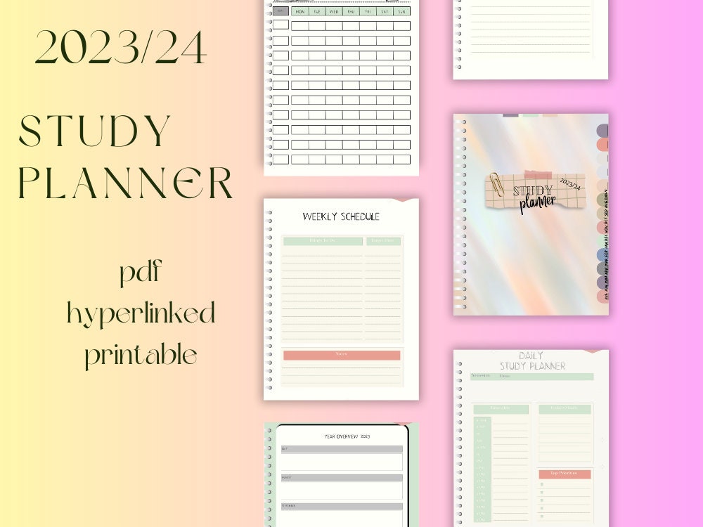 Student Academic Planner, Digital Planner, Student Notebook ...