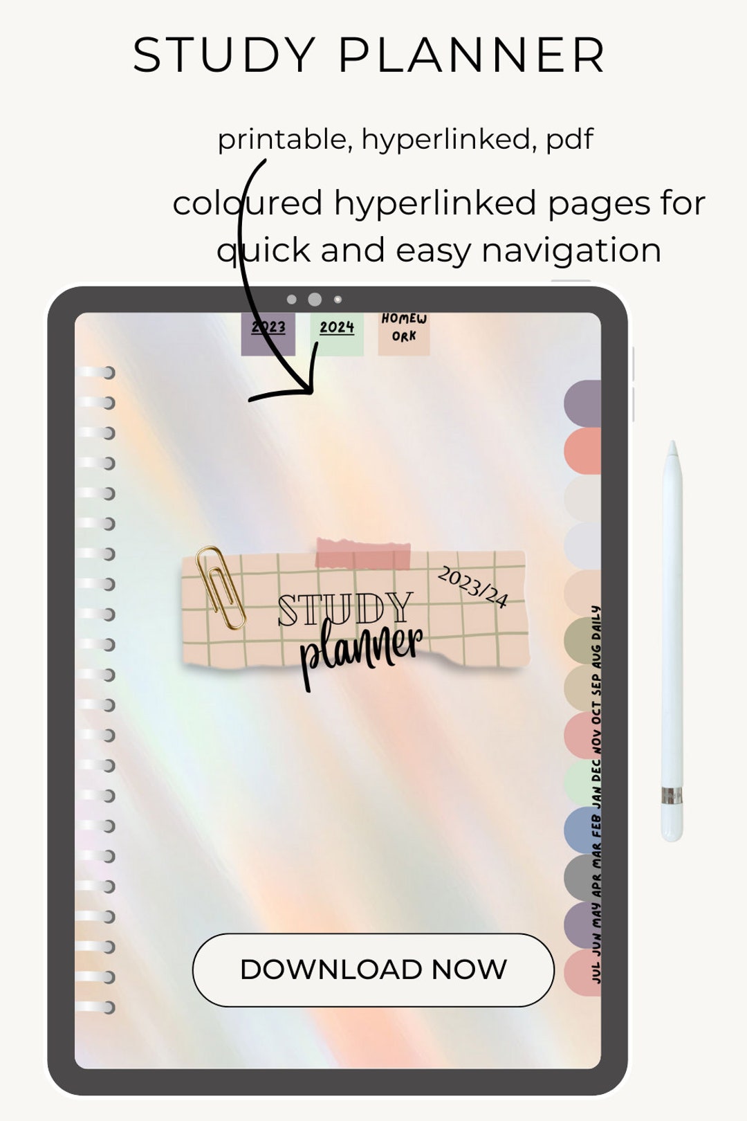 Student Academic Planner, Digital Planner, Student Notebook ...