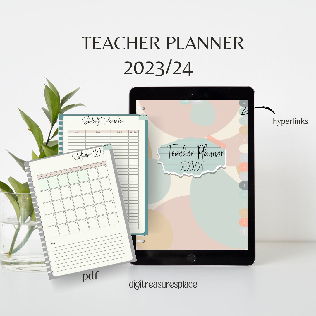 Teacher Planner 2023/24, Good Notes, Digital Planner, School Planner - Etsy