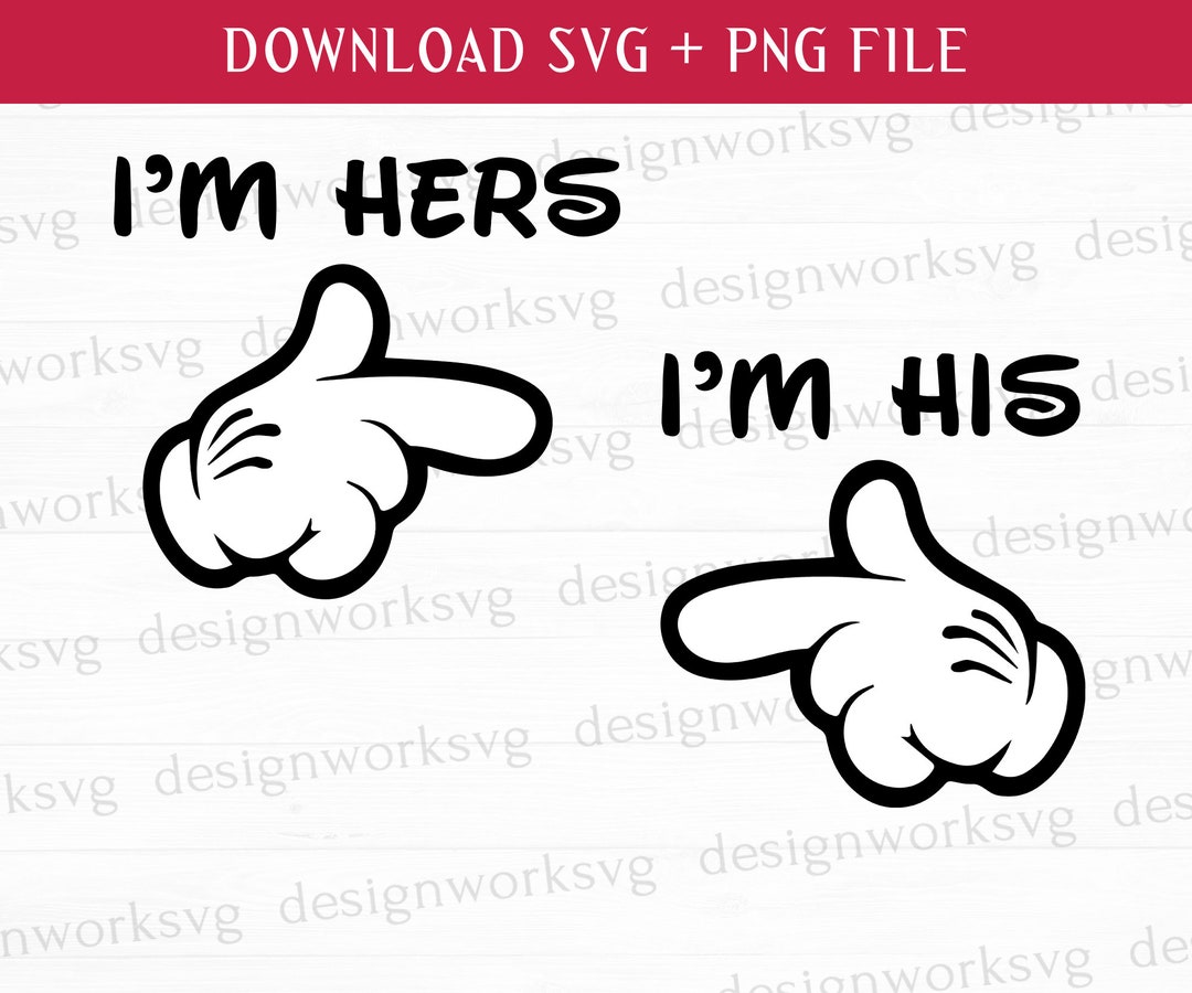 Matching Couple Hands Svg, Im Hers Svg, Im His Svg, Family Vacation Svg ...