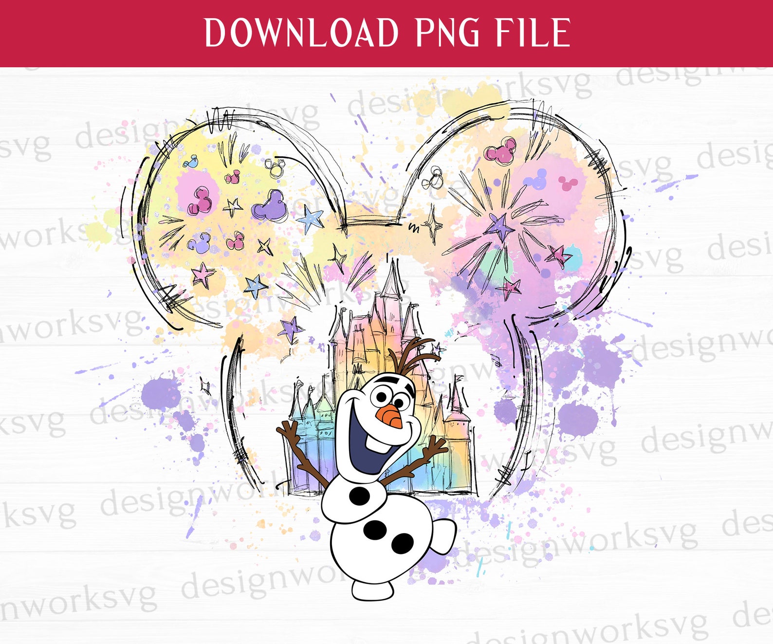 Olaf Png, Magical Castle Png, Vacay Mode Png, Family Vacation Png ...
