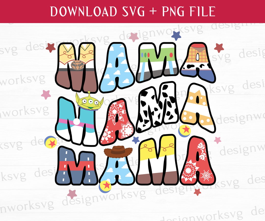 Mama Svg, Stacked Mama Svg, Blessed Mom Svg, Printable Files, Png for ...