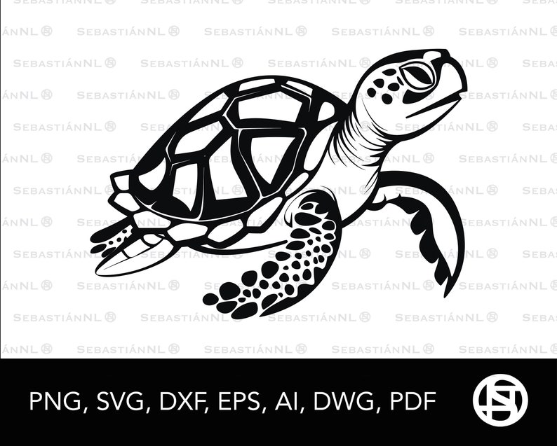 Tortuga SVG la descarga contiene: png svg dxf eps ai - Etsy México