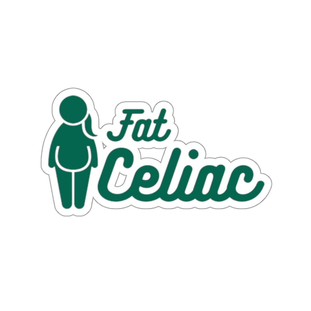 Fat Celiac Sticker, Gluten-free Decal, Cute Celiac Gift, Food Allergy ...