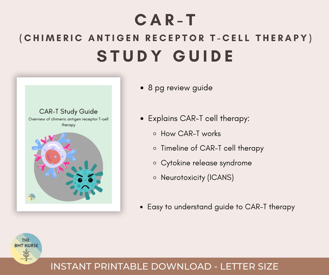 CAR-T Study Guide for BMT or Oncology Nurses - Etsy