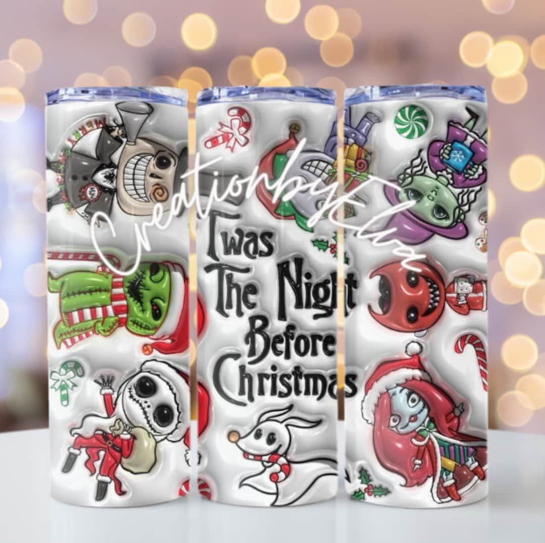 The Nightmare Before Christmas 20 Ounce Stainless Steal Tumbler ‘‘twas ...