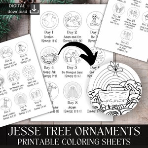 DIY JESSE TREE Printable, Jesse Tree Ornaments Activity Idea Kids ...
