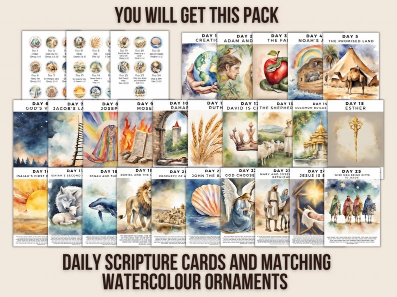 Jesse Tree Printable Jesse Tree Ornaments Advent Ornaments Catholic ...