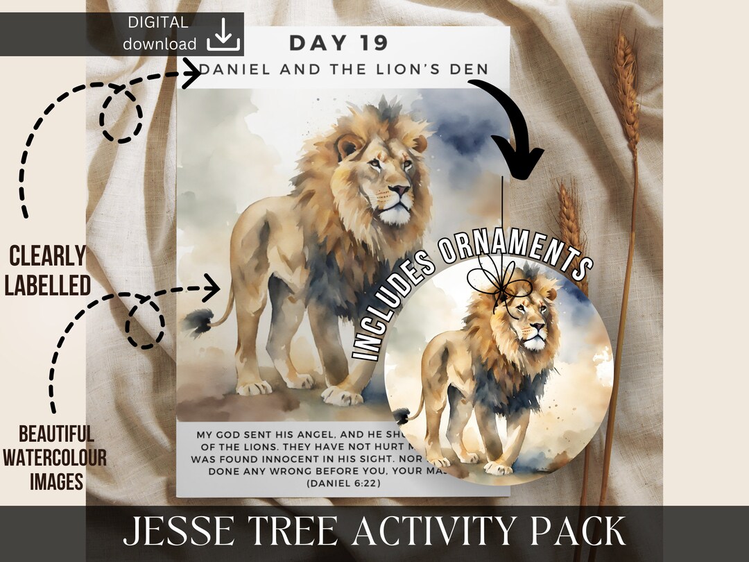 Printable Jesse Tree Ornaments | Bible Verse Cards for Christmas ...