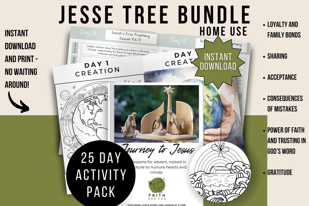 DIY JESSE TREE Bundle | Jesse Tree Printable | Printable Advent | Jesse ...