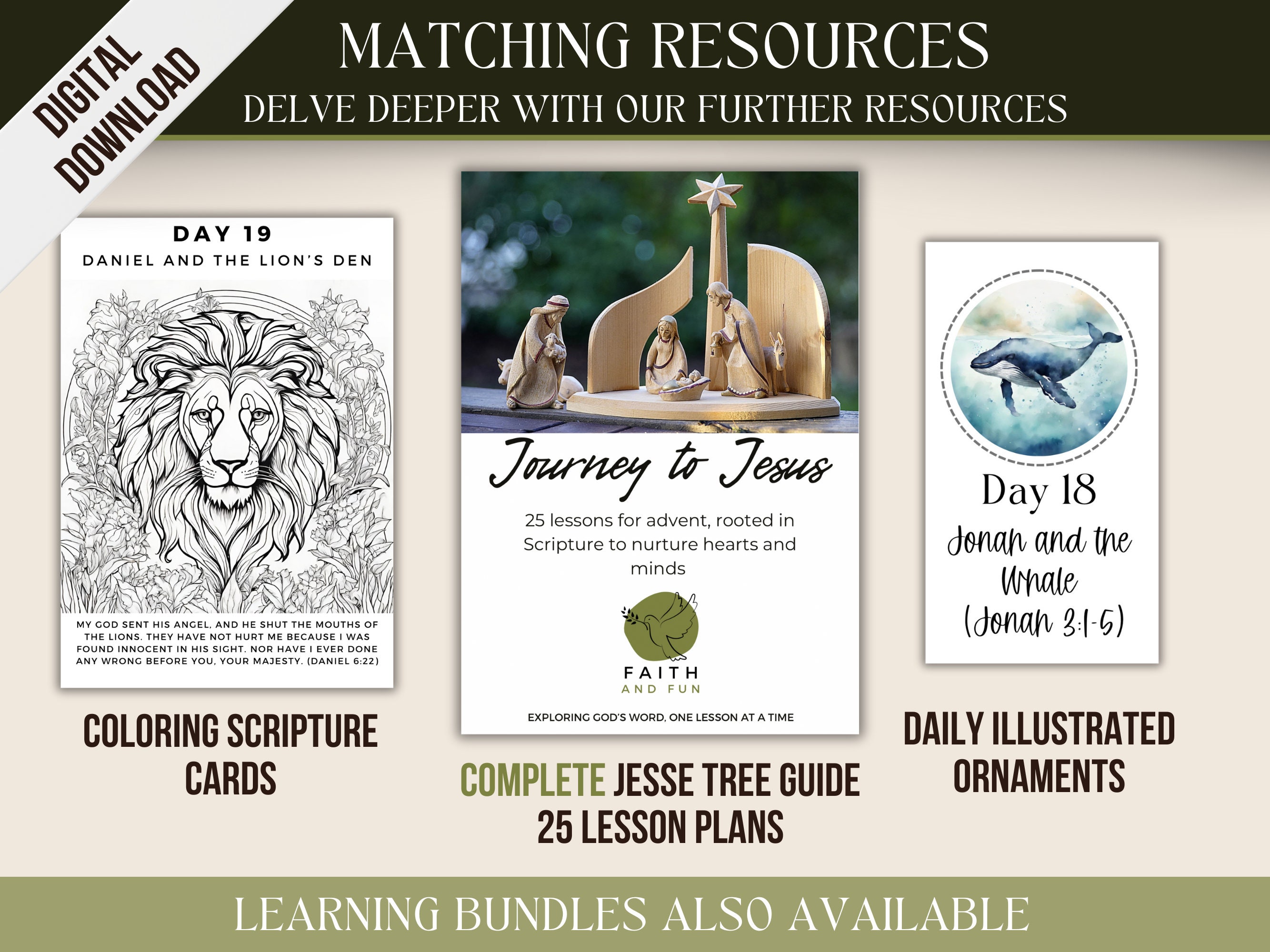 Jesse Tree Ornaments Printable, Printable Jesse Tree Activity, Catholic ...