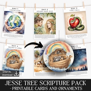 Jesse Tree Printable | Jesse Tree Ornaments | Advent Ornaments ...