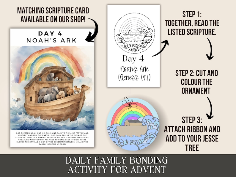 Jesse Tree Ornaments Printable, Printable Jesse Tree Activity, Catholic ...