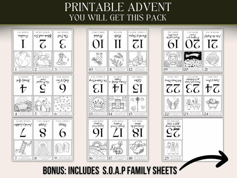 Advent Scripture Cards | Nativity Advent Calendar | Jesse Tree ...