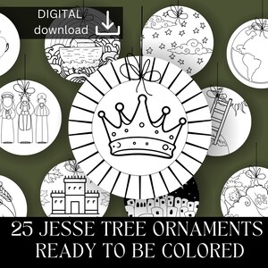 DIY JESSE TREE Printable, Jesse Tree Ornaments Activity Idea Kids ...
