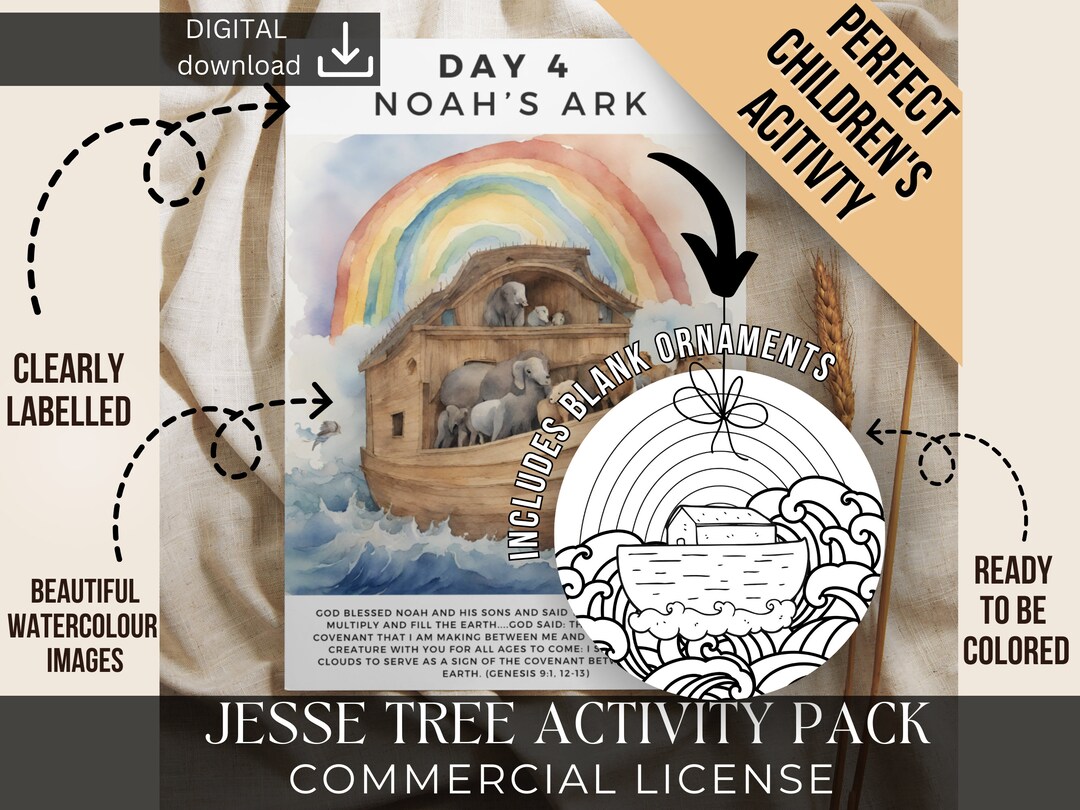 Advent Scripture Cards | Jesse Tree Ornaments | Kids Advent Calendar ...