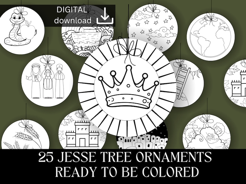 Jesse Tree Ornaments Printable, Printable Jesse Tree Activity Idea Kids ...