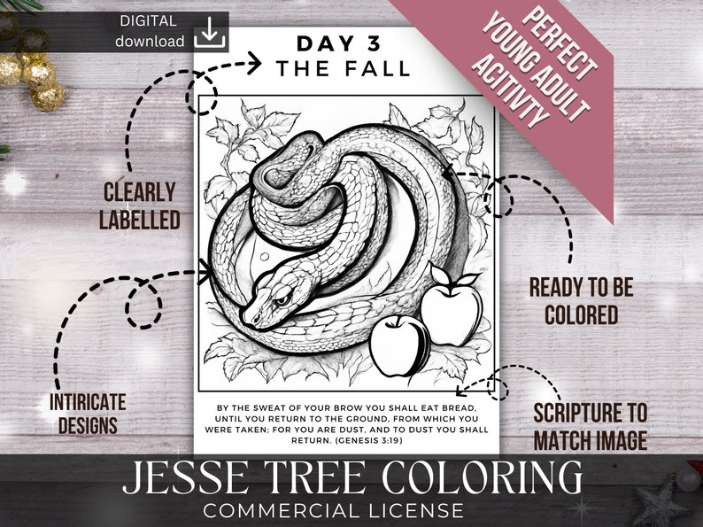 Jesse Tree Ornaments for Teens, Catholic Advent Activities, Homeschool ...