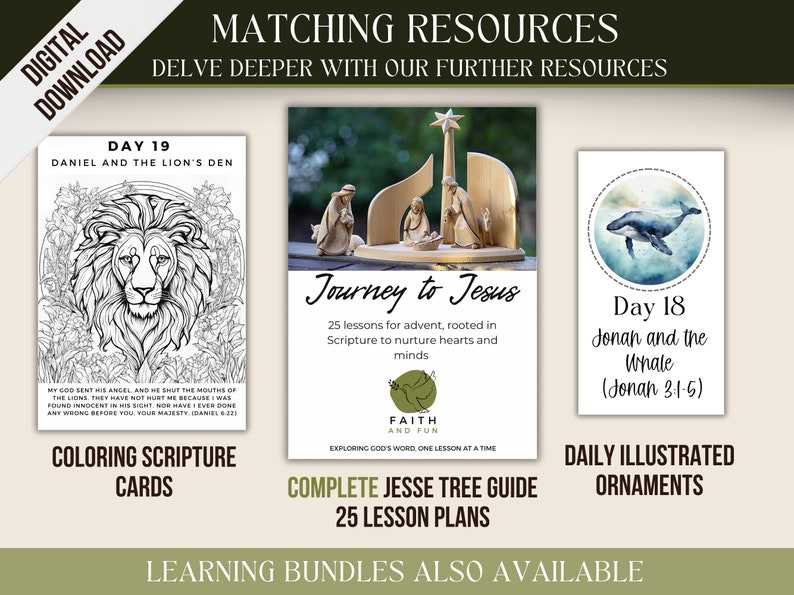 Advent Scripture Cards | Jesse Tree Ornaments | Kids Advent Calendar ...