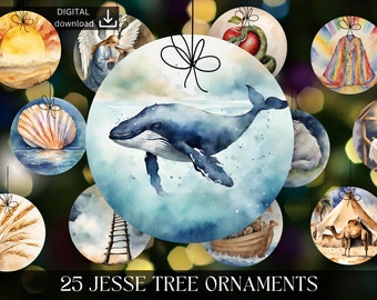 Jesse Tree Ornaments Printable, Printable Jesse Tree Activity, Catholic ...