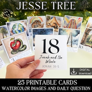 Scripture Advent Calendar | Jesse Tree Printable | Advent Scripture ...