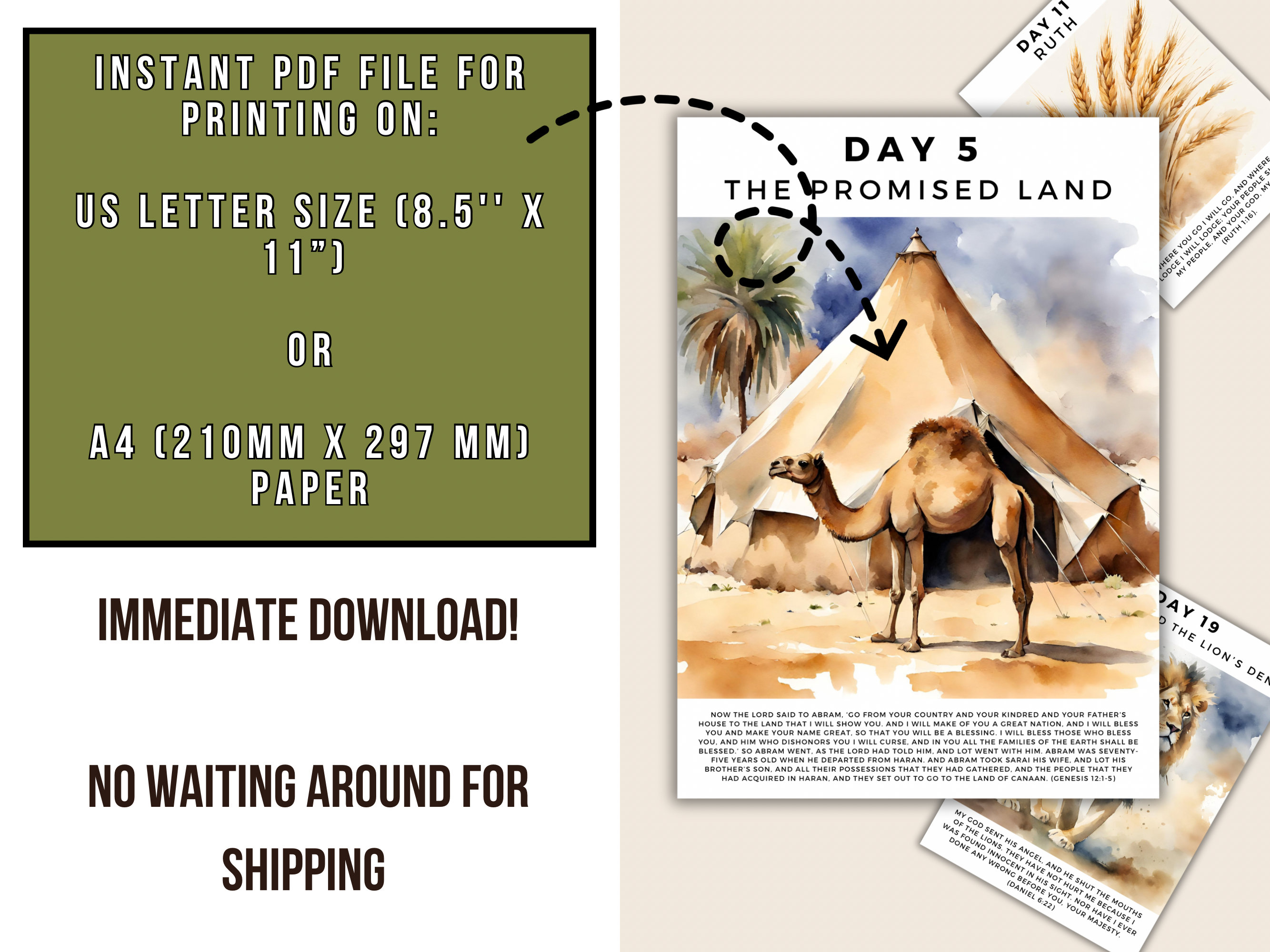 Jesse Tree Printable Advent Cards Jesse Tree Ornaments Catholic Advent ...