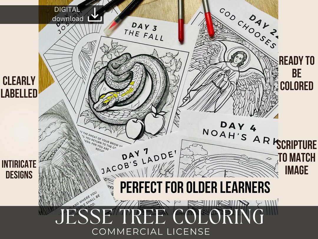 Jesse Tree Ornaments for Teens, Catholic Advent Activities, Homeschool ...