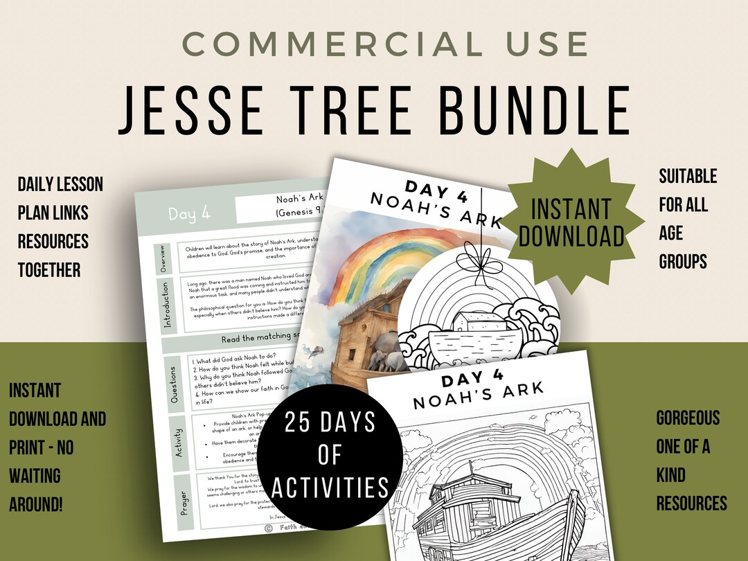 Jesse Tree Ornaments | Jesse Tree Print | Printable Nativity | Jesse ...