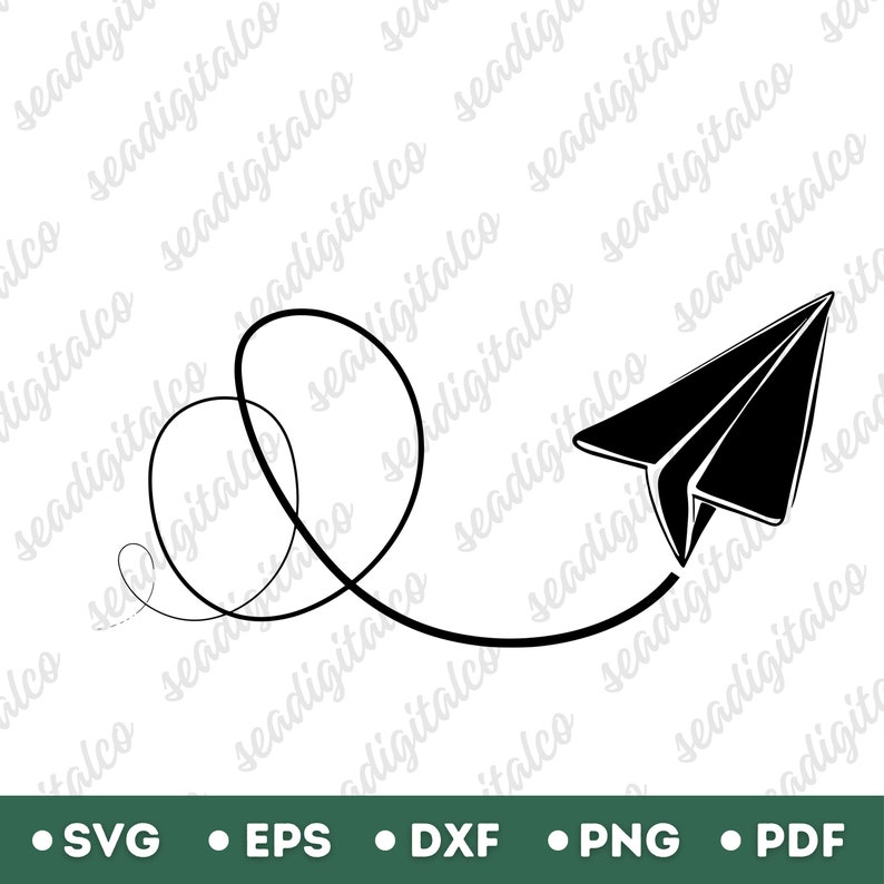 Paper Plane SVG, Airplane Clip Art, Paper Airplane Vector Files ...