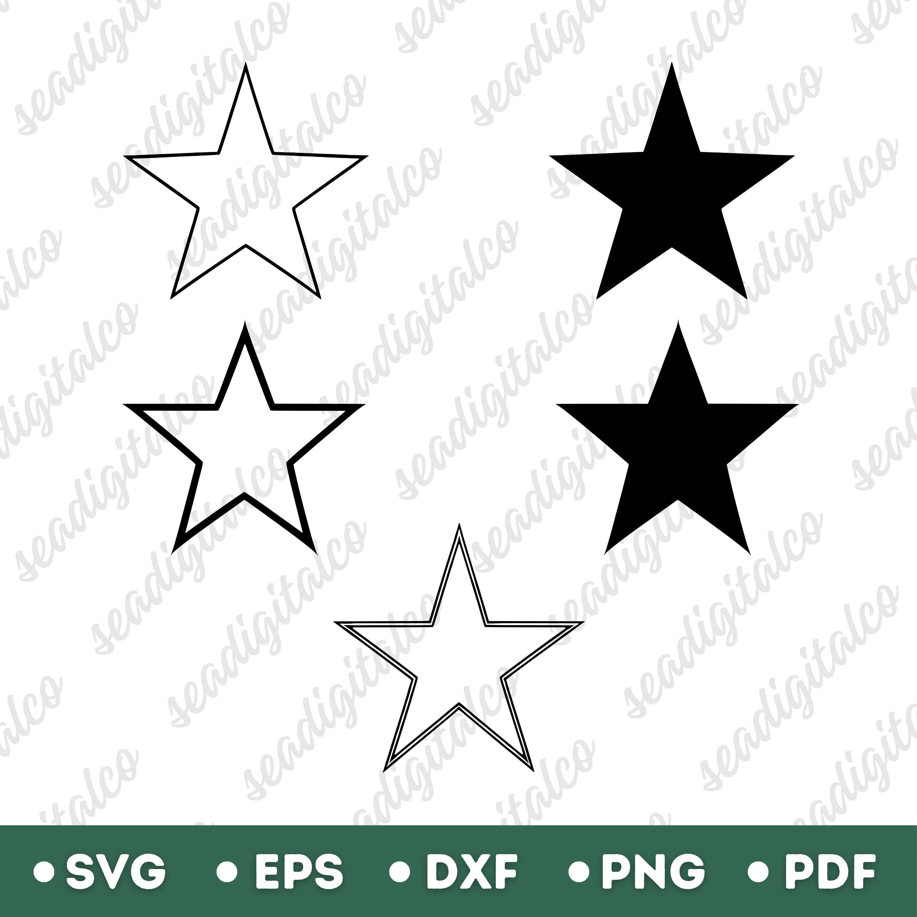 Star SVG Files, Star Outline Svg, Star Silhouette, Stars Svg File for ...