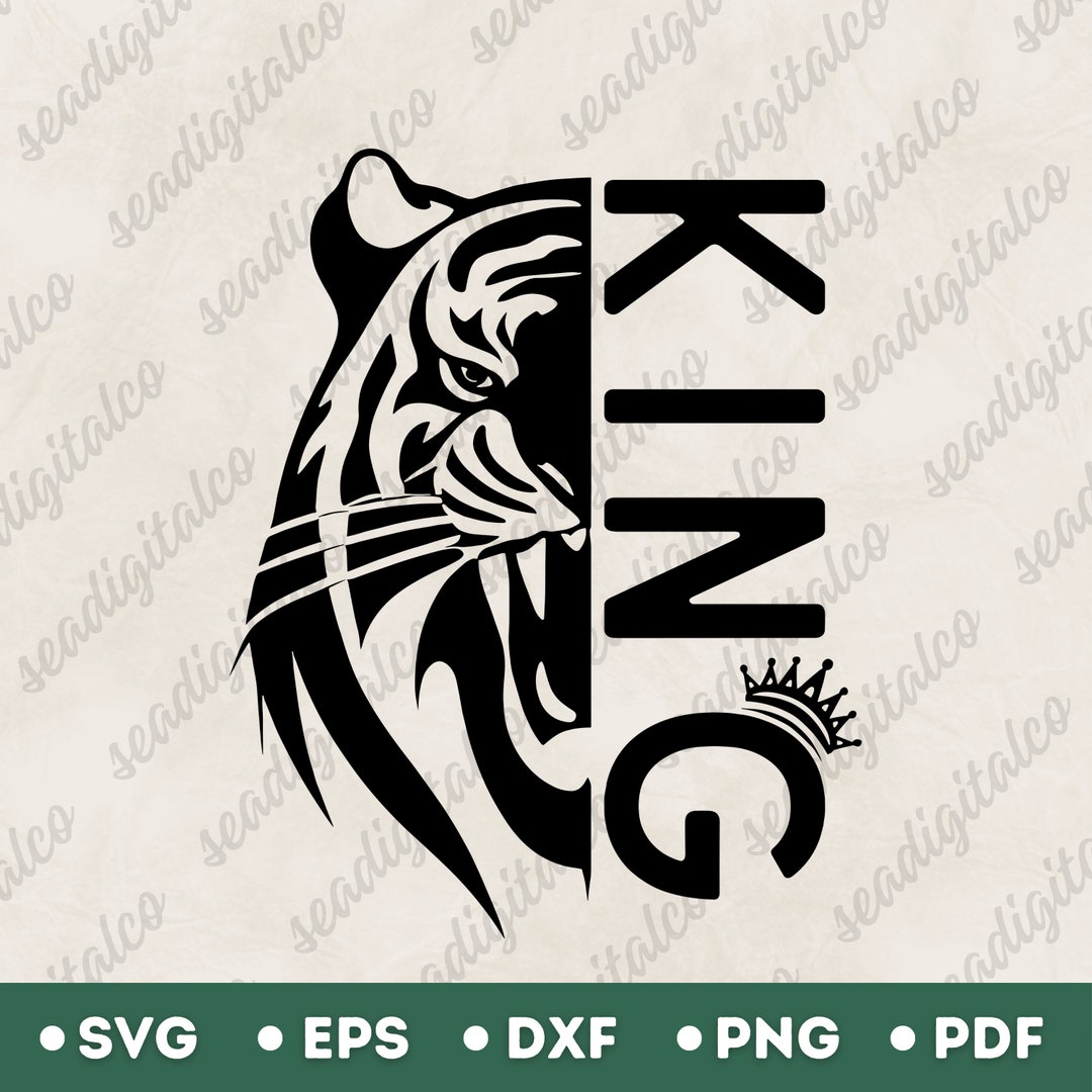 Tiger King Svg, Tiger Head Svg, Tiger Face Svg, Tiger Head Silhouette, Tiger Clipart, Tiger Logo ...