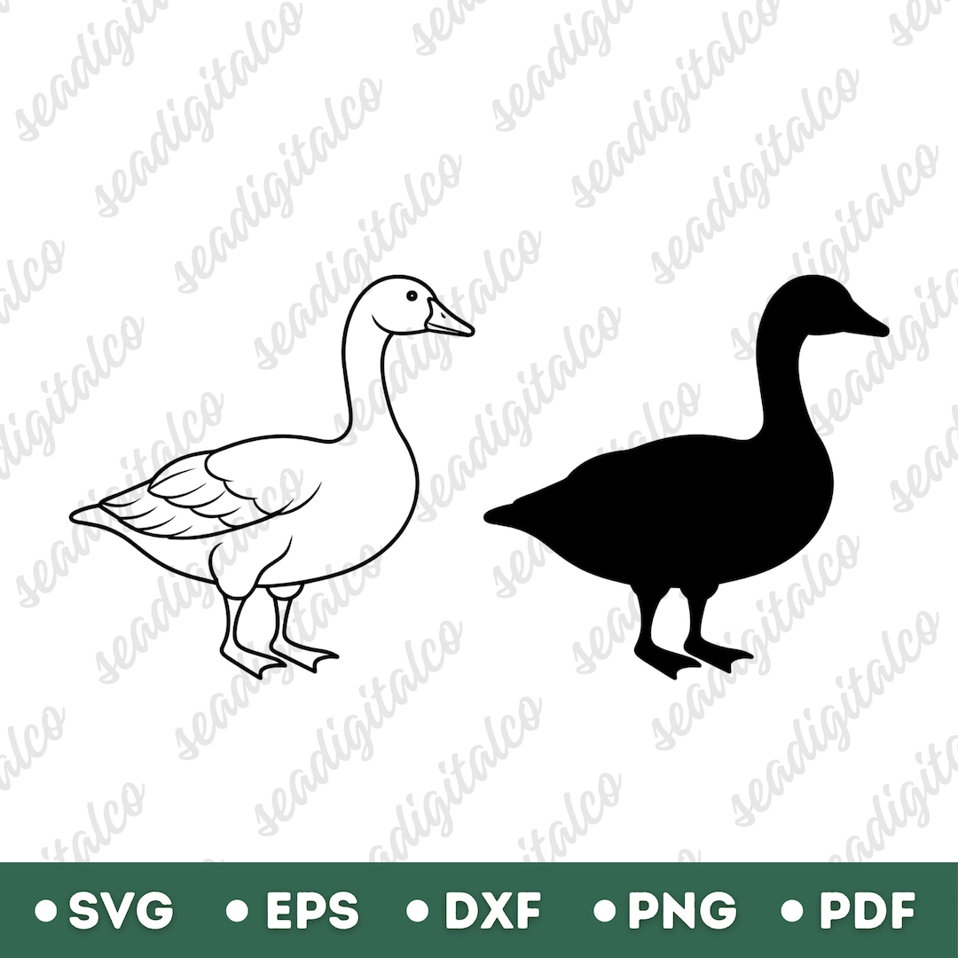 Goose SVG, Goose Silhouette, Goose Svg Cut File, Goose Vector, Geese ...