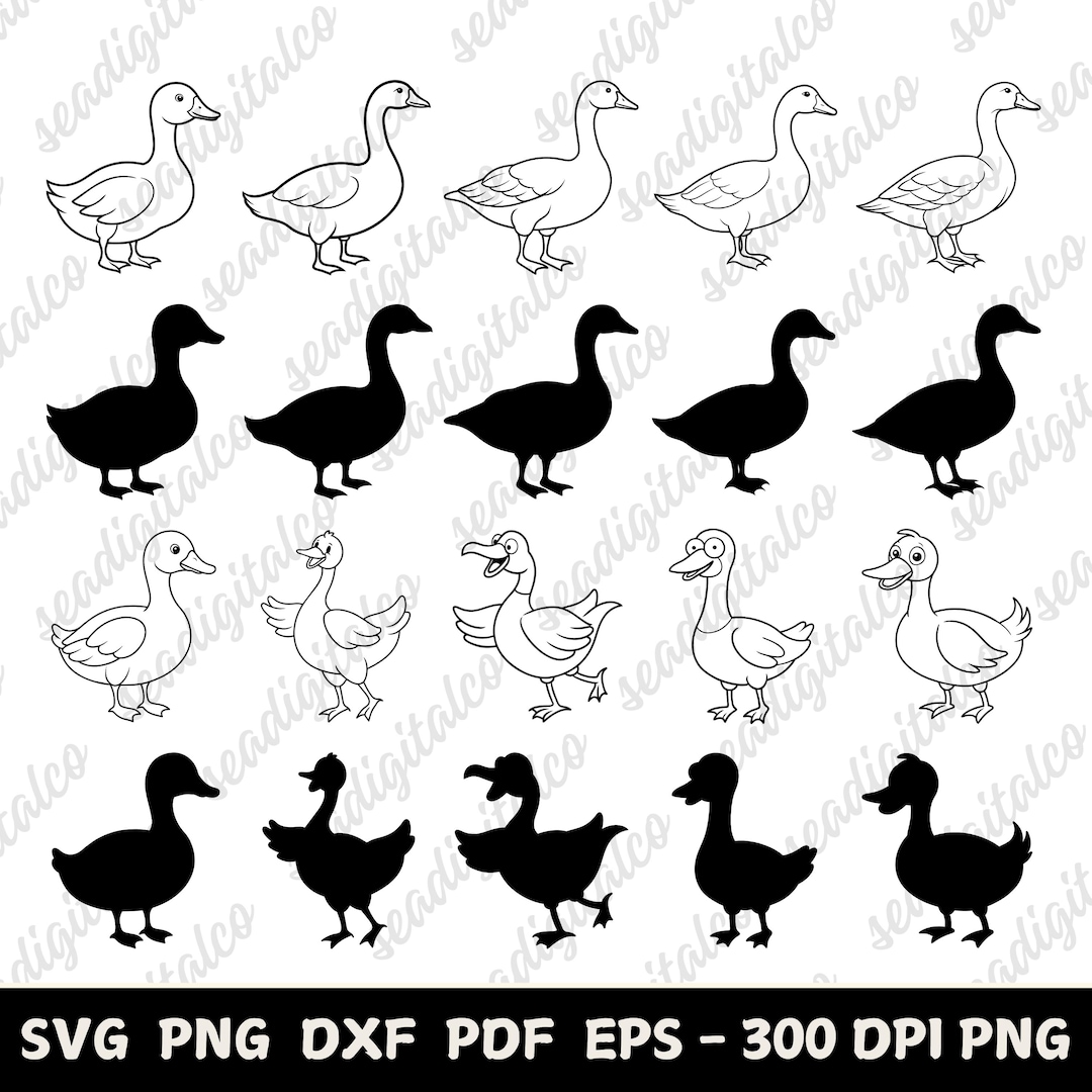 Geese SVG Bundle | Funny Goose Clipart for Cricut & Silhouette | Goose ...