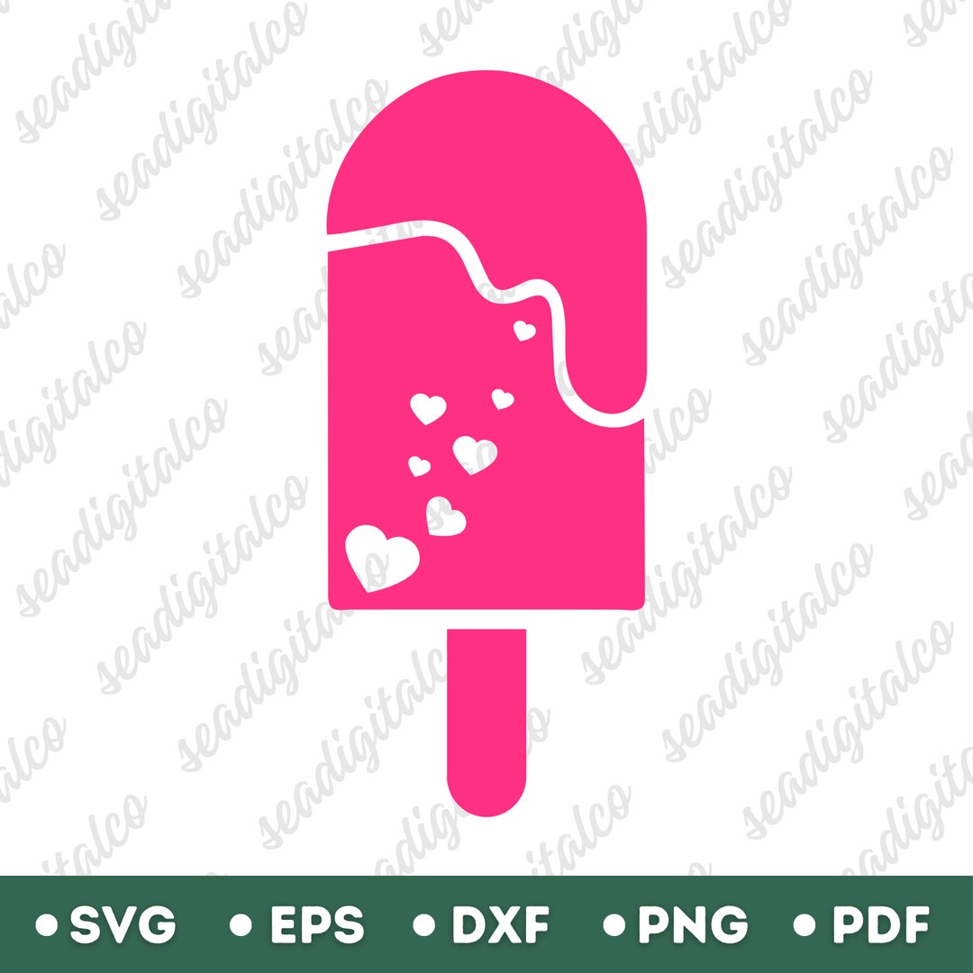 Paletas SVG, Paletas Rosas Svg, Helado Svg, Helado Corazón Clipart Png ...