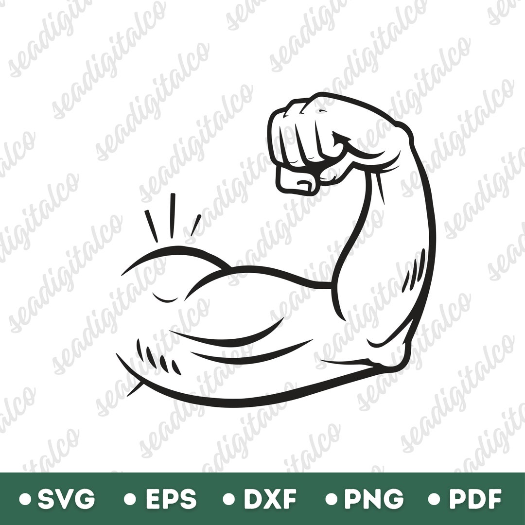 Biceps Svg, Muscle Svg, Arm Flex Svg, Gym Arm Svg, Strong Man Svg ...