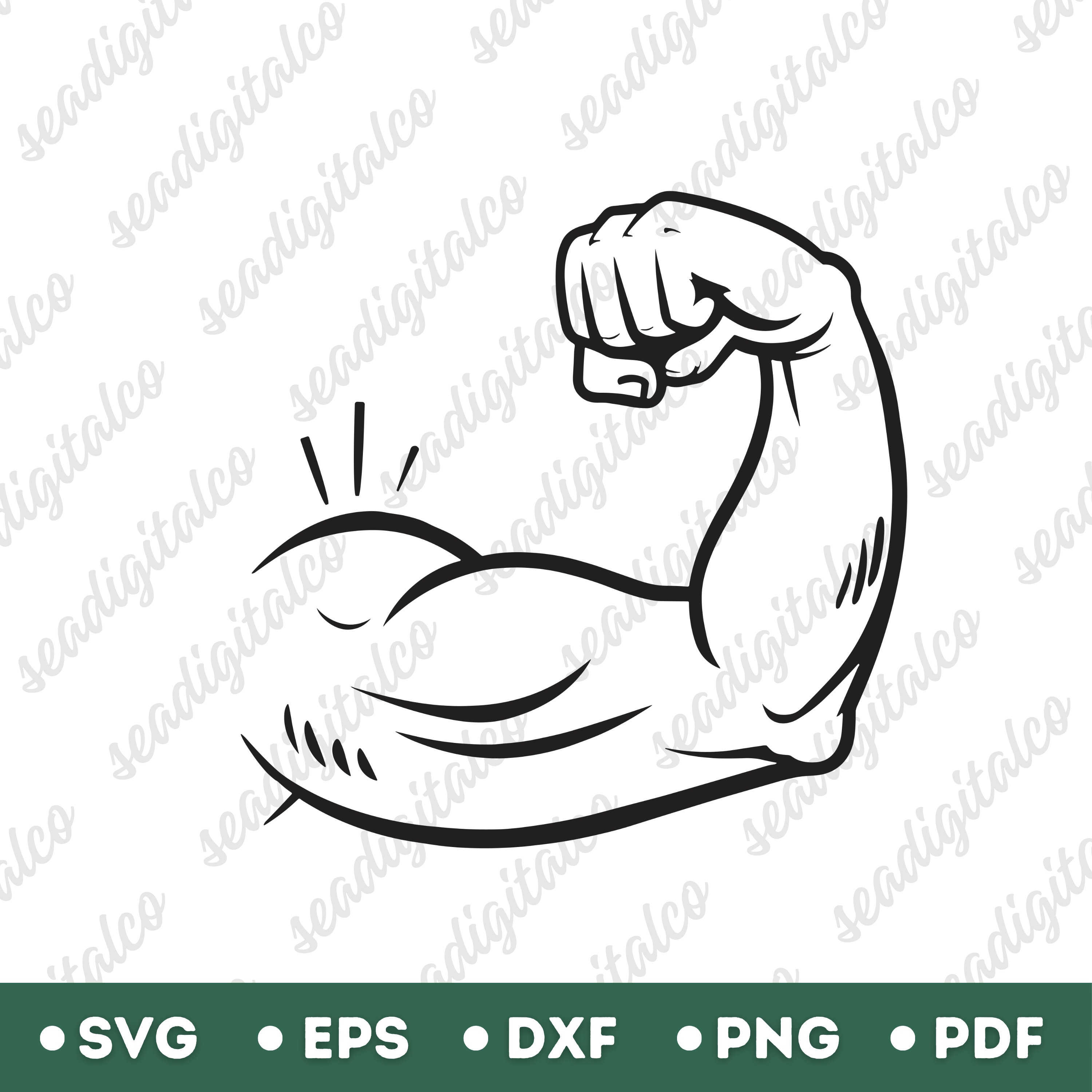Biceps Svg, Muscle Svg, Arm Flex Svg, Gym Arm Svg, Strong Man Svg ...