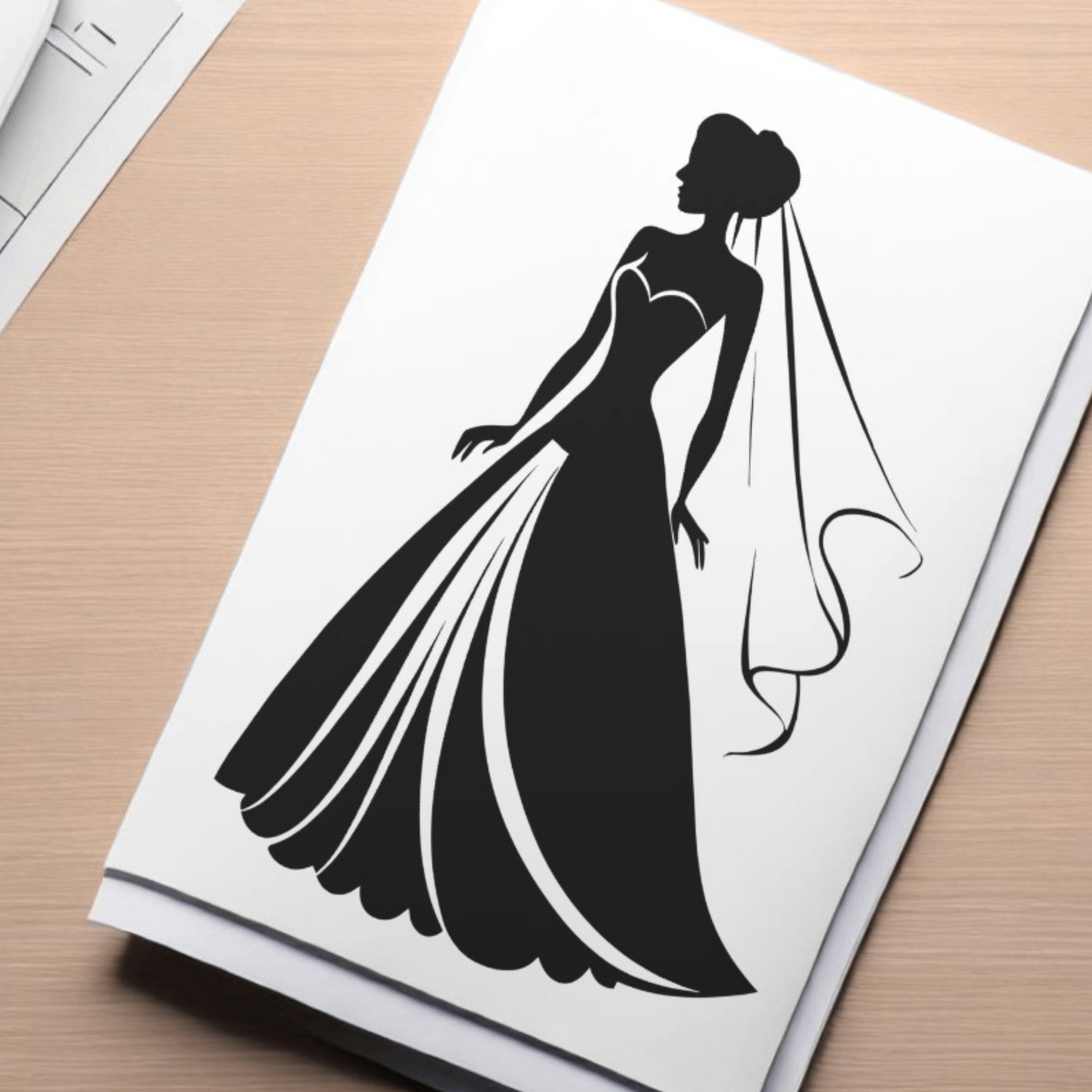 Wedding Bride SVG, Bride Silhouette, Bride Clipart, Wedding Design Svg ...