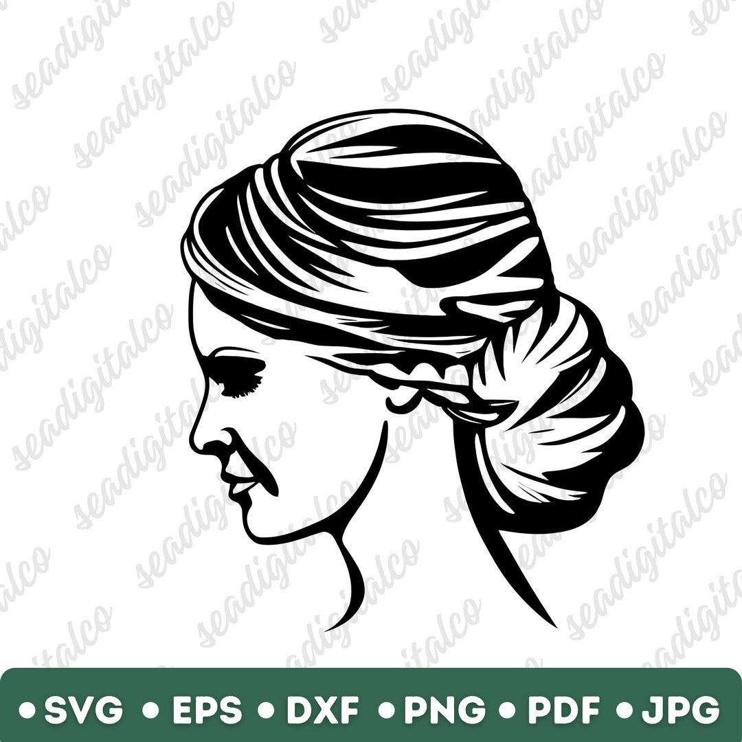 Woman SVG, Woman Head Silhouette, Lady Face Svg, Female Face SVG, Girl ...