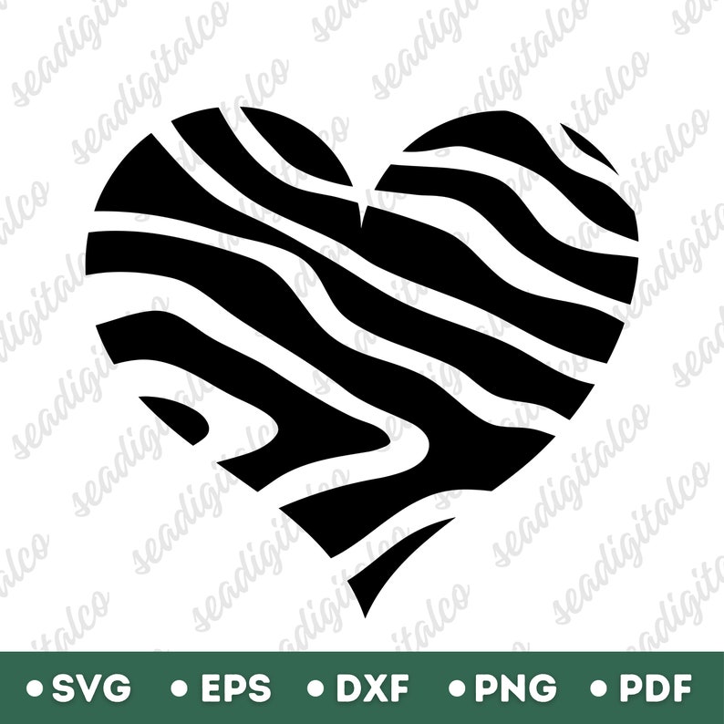 Zebra Heart SVG, Zebra Print Svg, Zebra Stripes, Animal Skin Print Svg ...