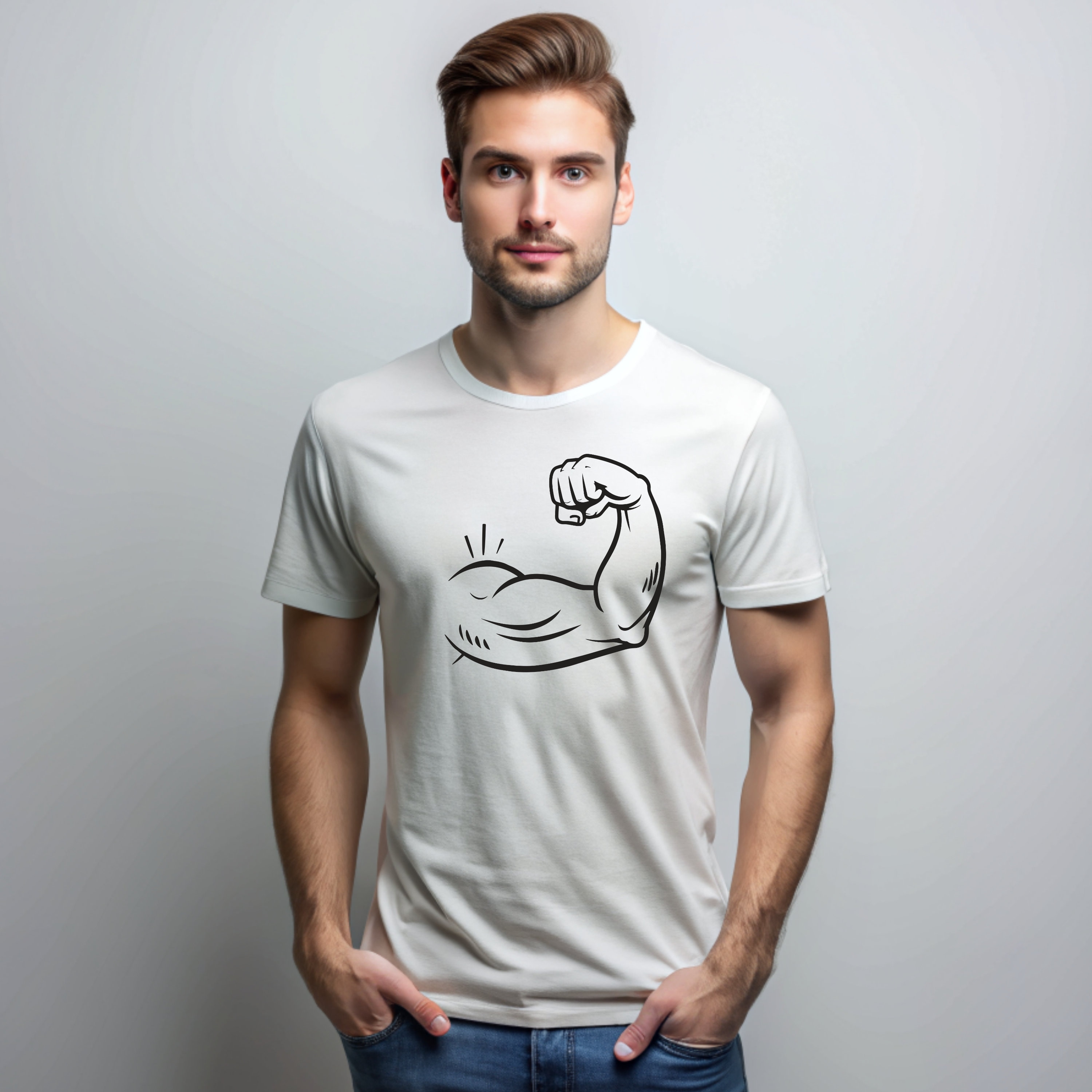 Biceps Svg, Muscle Svg, Arm Flex Svg, Gym Arm Svg, Strong Man Svg ...